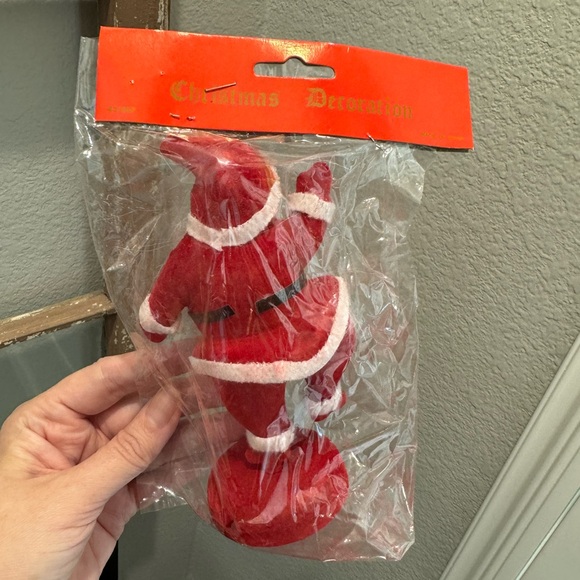 Holiday | Nos Vintage Flocked Dancing Santa Waving Santa Vintage ...